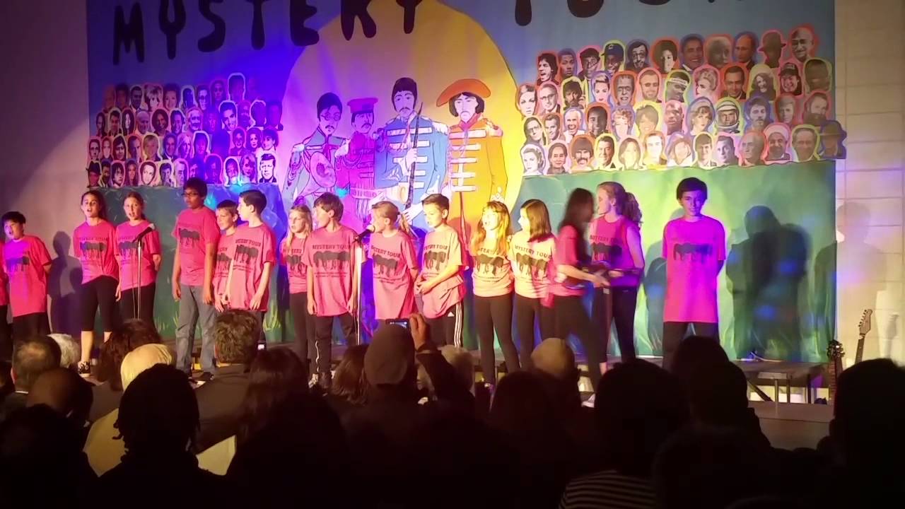 Wescott 5th grade Beatles Tribute Musical Dylan Bass Part # 1 - YouTube