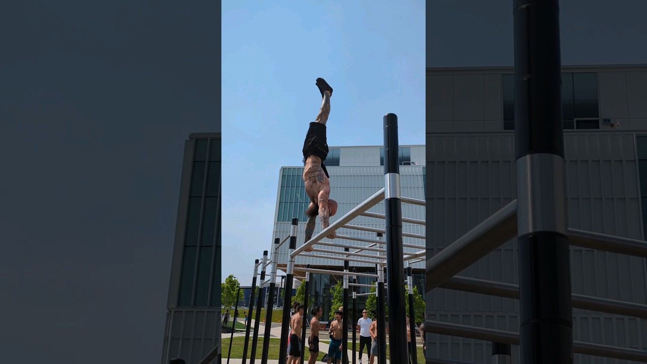 Monkey bar Handstand unlocked #handstand #calisthenics #frontlever # ...