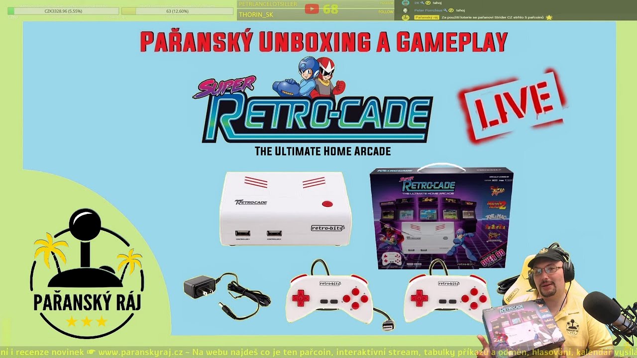 Retro-Bit Super Retro-Cade | Unboxing a Gameplay retro Arcade konzole ...