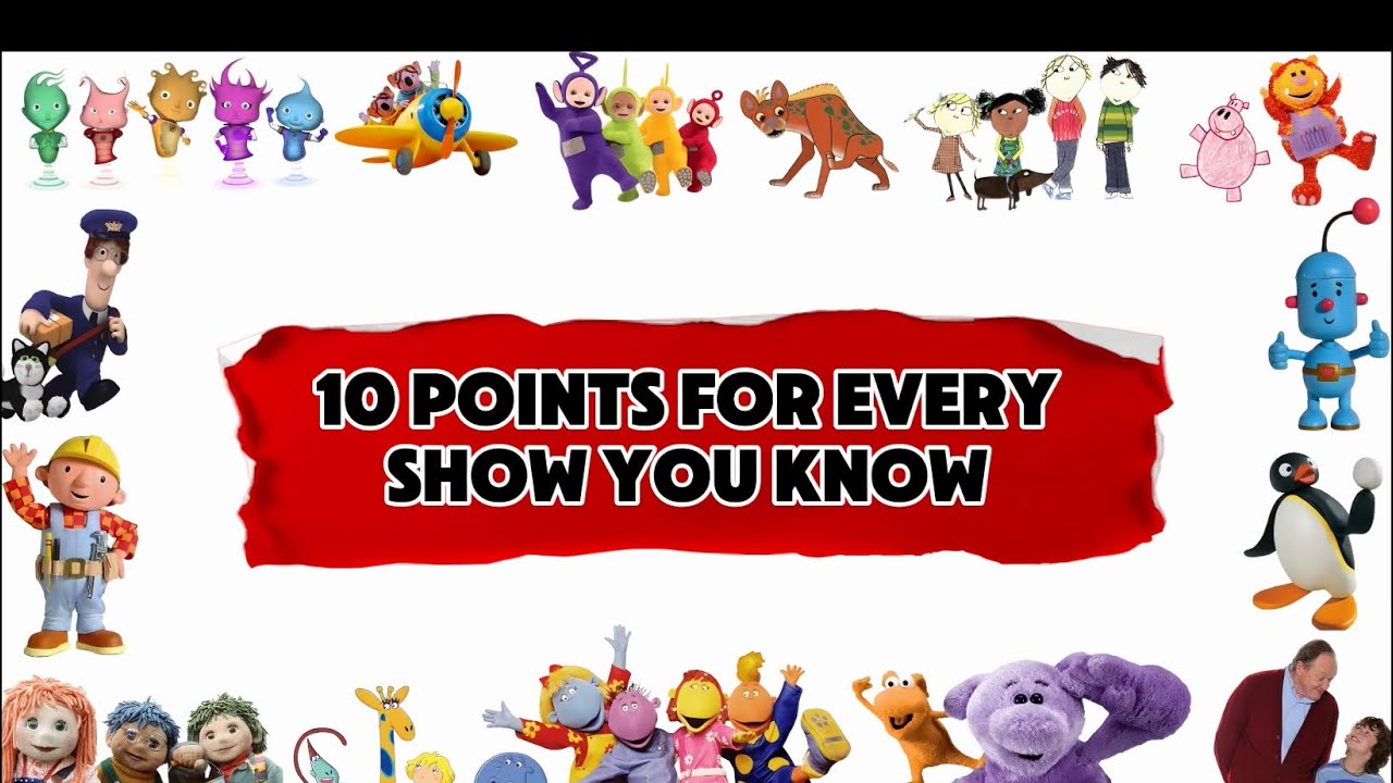 10 points for every show you know - CBeebies edition 📺 - YouTube