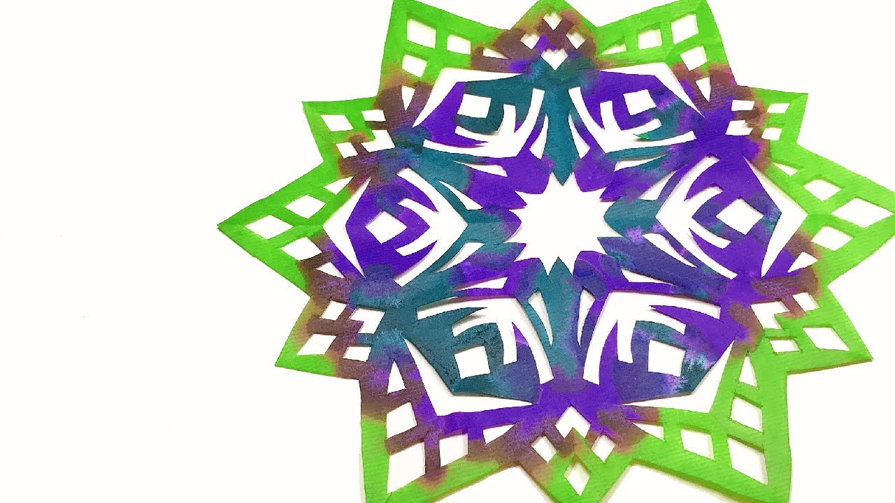 Paper Cut Easy Template | 12-pointed Star Pattern Design | Art and ...