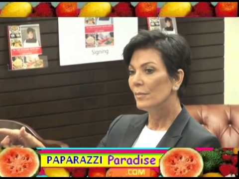 KRIS JENNER signs cookbook in L.A. - YouTube