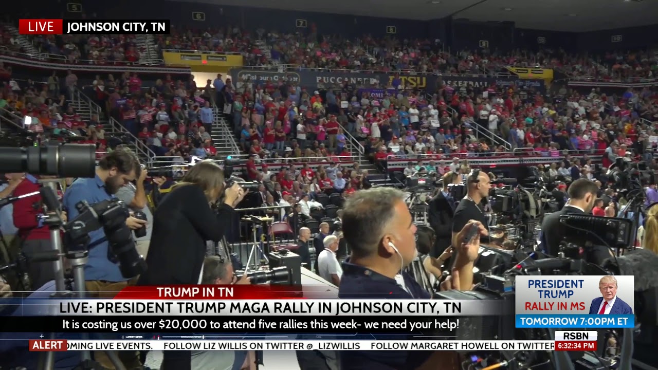 RSBN Camera Captures MASSIVE CROWD at Trump Rally in Johnson City, TN ...