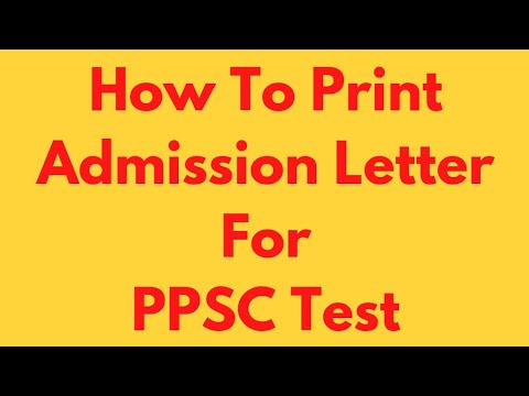 How to Print Admission Letter For Ppsc Test || Ppsc Test Instructions ...