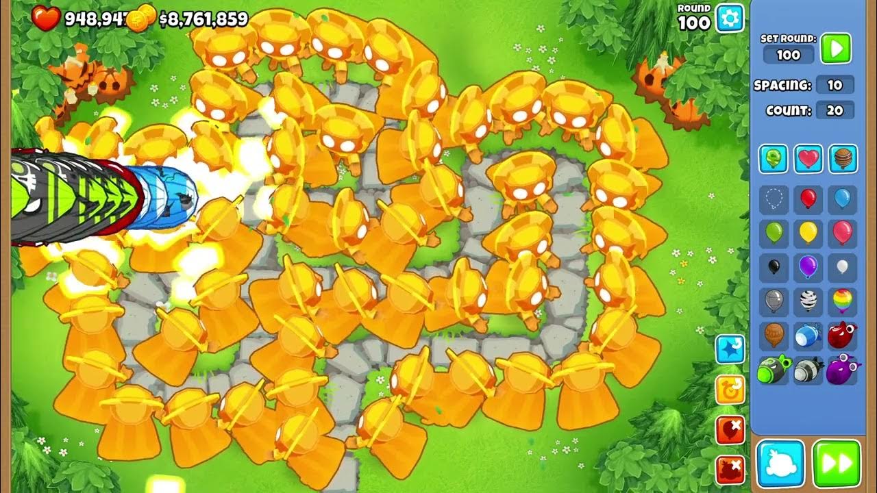 3 0 0 SUPER MONKEYS VS 20 ROUND 100 ZOMG BTD6 Bloons Tower Defence 6 ...