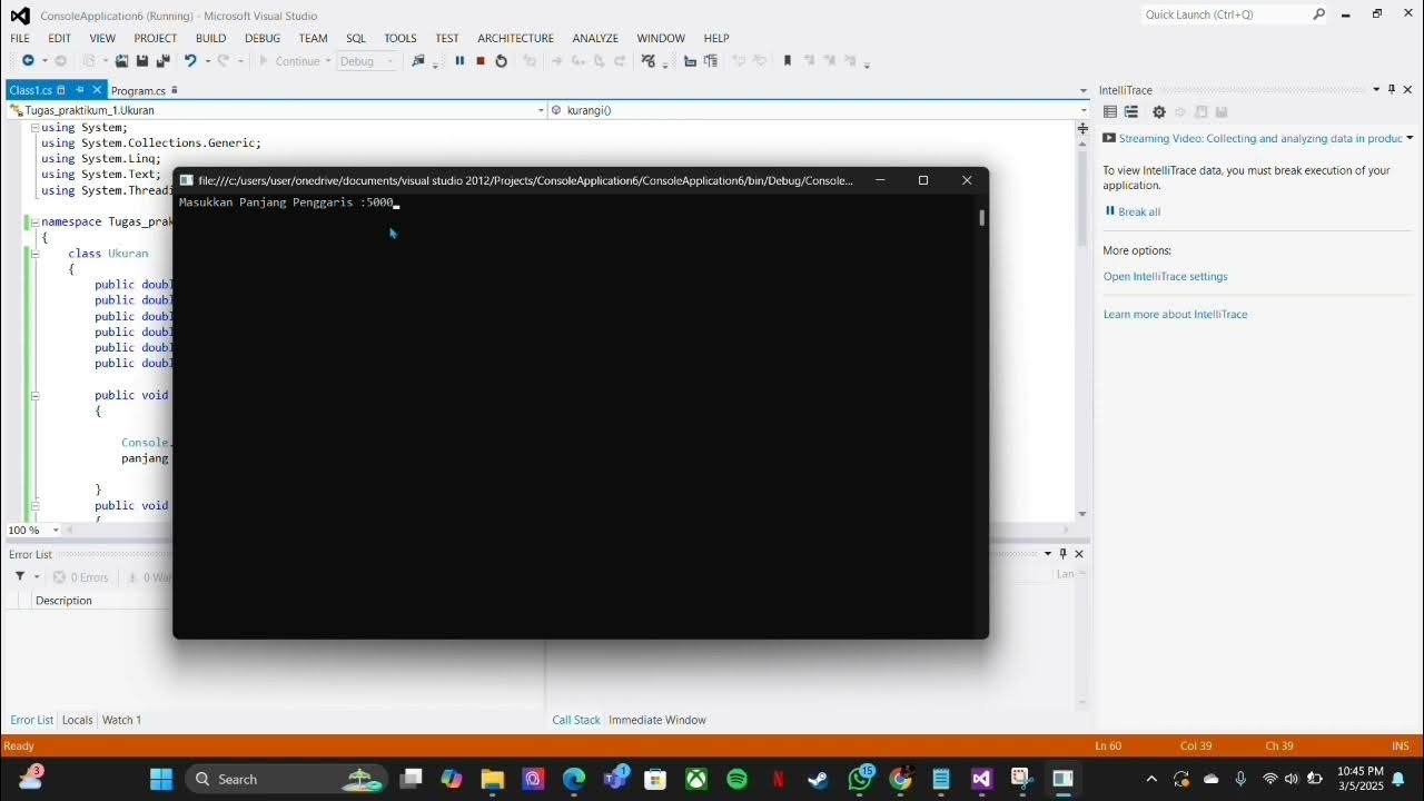 Tugas Console App Visual Studio 2012 - YouTube