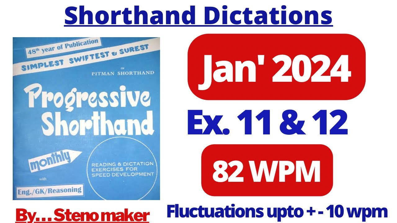 #10 & 11 #January 2024 Progressive magazine #82 wpm English shorthand ...