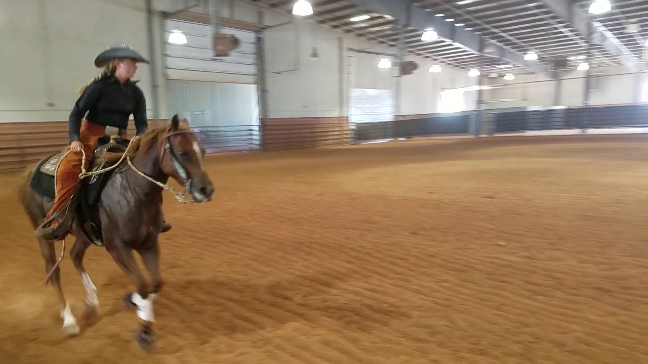 ASHA Reining with Emily and Bridget - YouTube