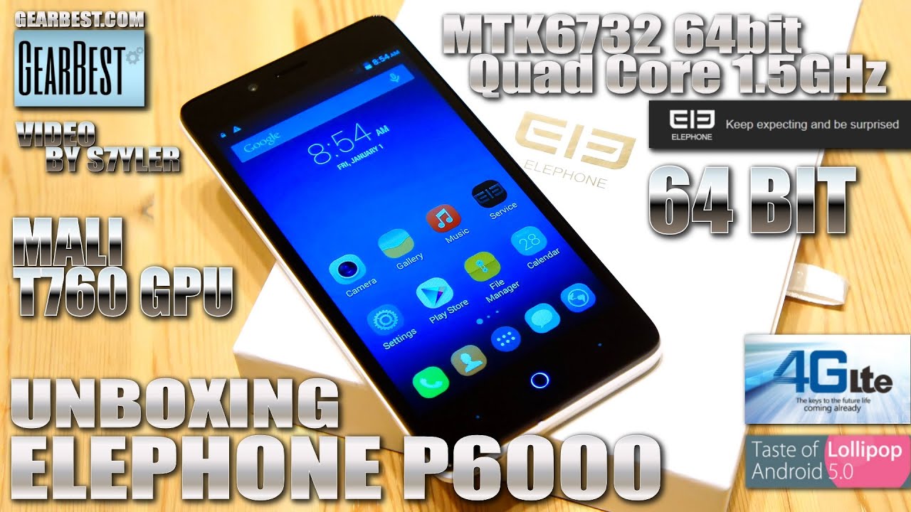 Elephone P6000 LTE/4G, MTK6732 64bit Quad Core 1.5GHz [UNBOXING] Mali ...