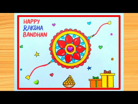 Easy Rakhi drawing | Raksha bandhan special drawing easy | How to draw ...