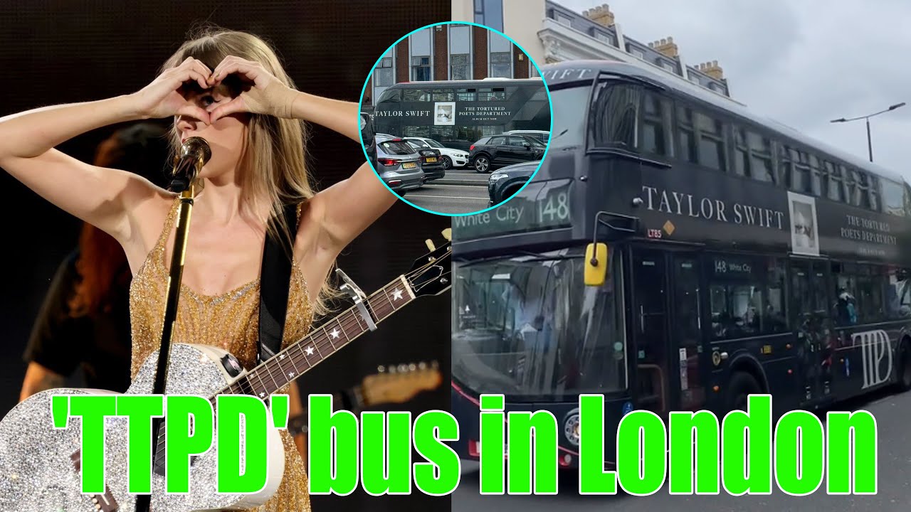 OMG! Fans enjoy the BUS decorated with Taylor Swift's 'TTPD' album on ...