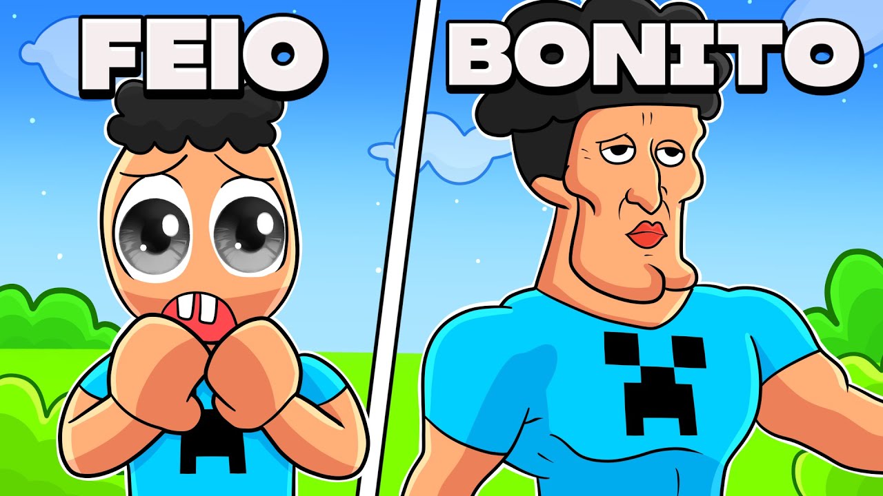 Evoluindo de FEIO ATÉ FICAR BONITÃO no Roblox! - YouTube