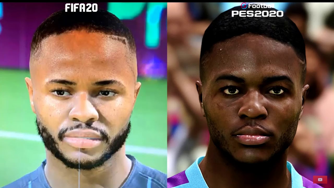 FIFA 20 vs PES 2020 FACE COMPARISON - YouTube