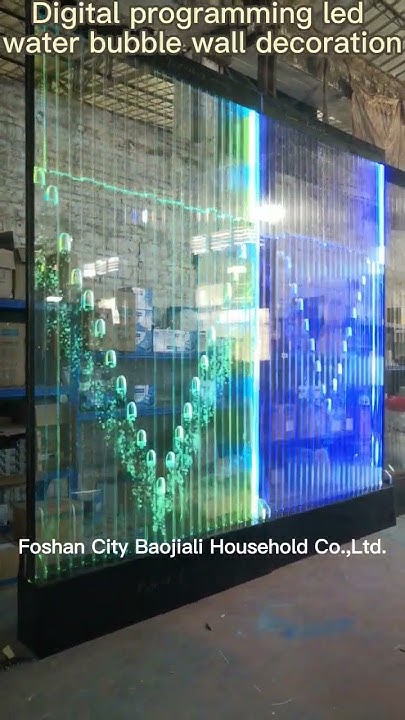 color changing LED acrylic digital programming water bubble wall ...