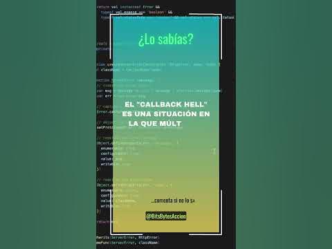¿Qué es el "Callback Hell" en JavaScript? ¿Lo Sabías? 23 #shorts # ...