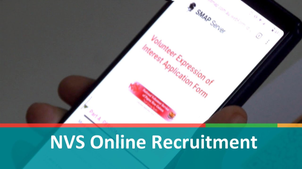 NVS Online Recruitment - YouTube