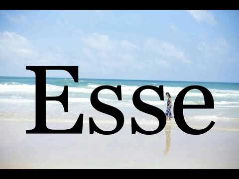 How To Pronounce Esse🌈🌈🌈🌈🌈🌈Pronunciation Of Esse - YouTube