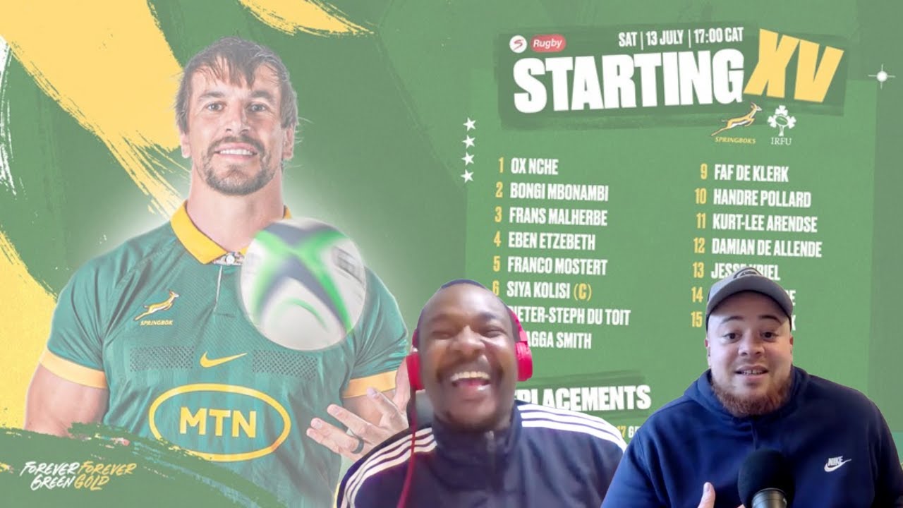 Springbok Team Unchanged vs Ireland in 2nd Test | Boks Best In The ...