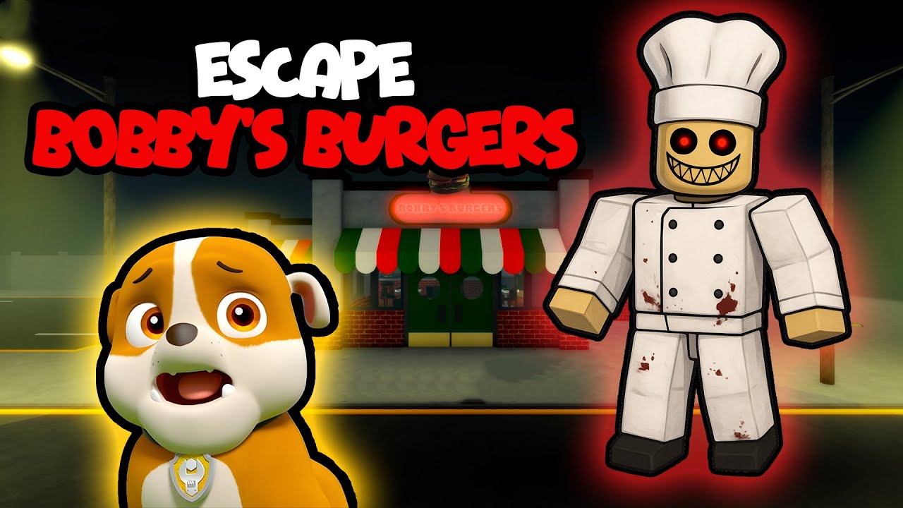 Escape Bobby's Burgers! (SCARY OBBY) | Roblox Funny Moments | Rubble ...
