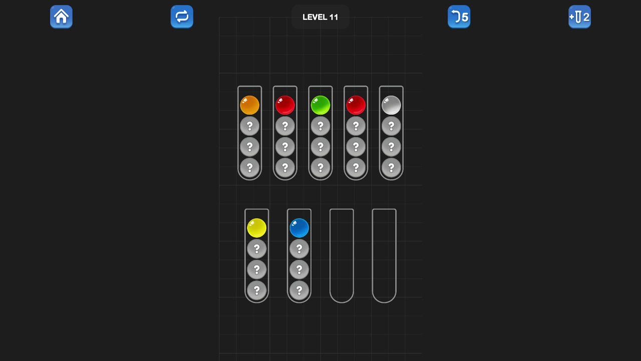 Ball Sort Puzzle - Color Game Level 11 Solution (Android) - YouTube