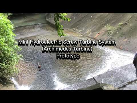 Mini Hydroelectric Screw Turbine System (Archimedes Turbine) Prototype ...
