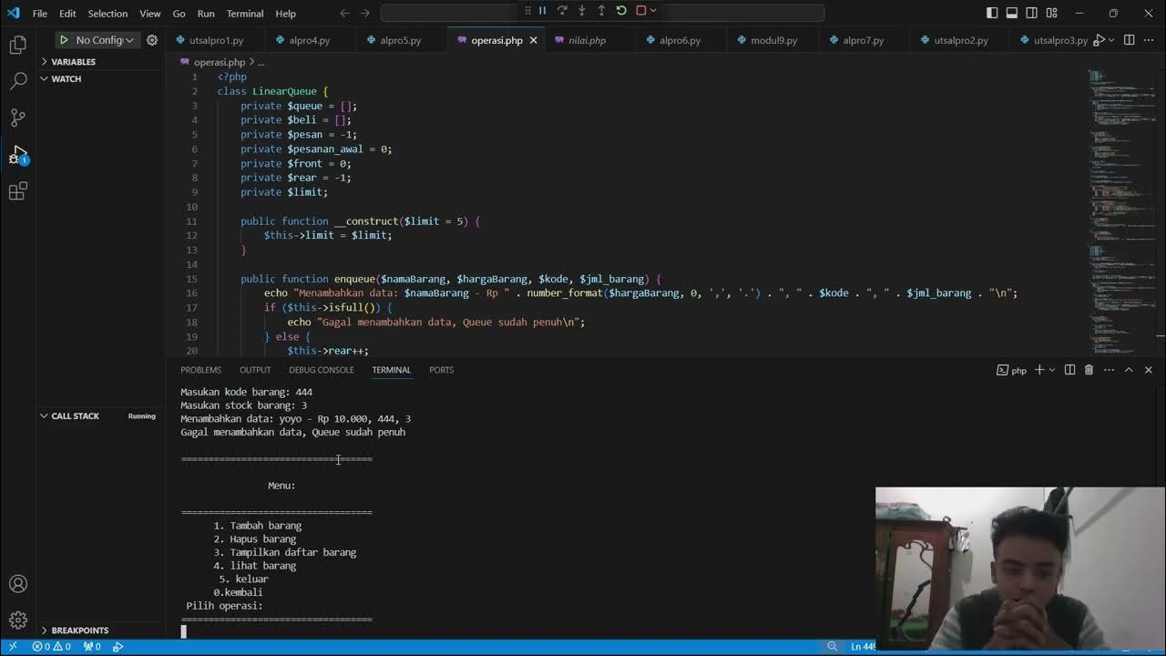 Pembahasan tentang Linear Queue dan Circular Queue. Tugas Struktur data Sem 3 - YouTube