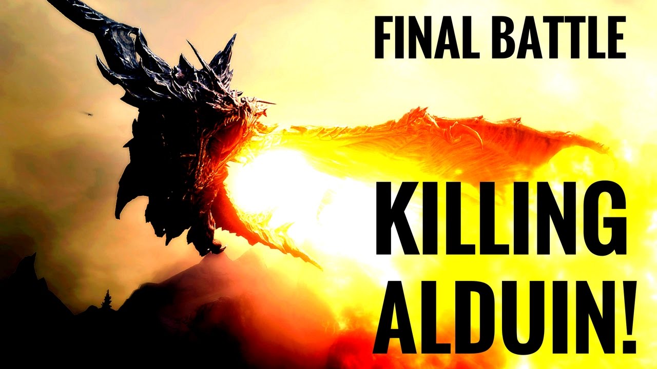 Skyrim REMASTERED - Killing ALDUIN (Final Boss fight - Dragonslayer ...