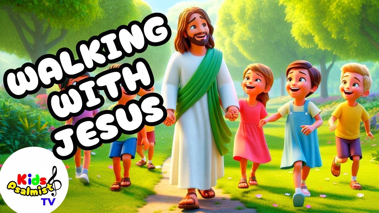 Walking with Jesus | Uplifting Christian Song for Kids | Animated Kids ...