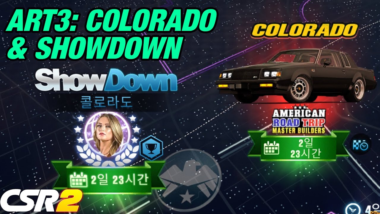 CSR2 | ART3: Colorado Lock in & ShowDown Best Cars Info - YouTube