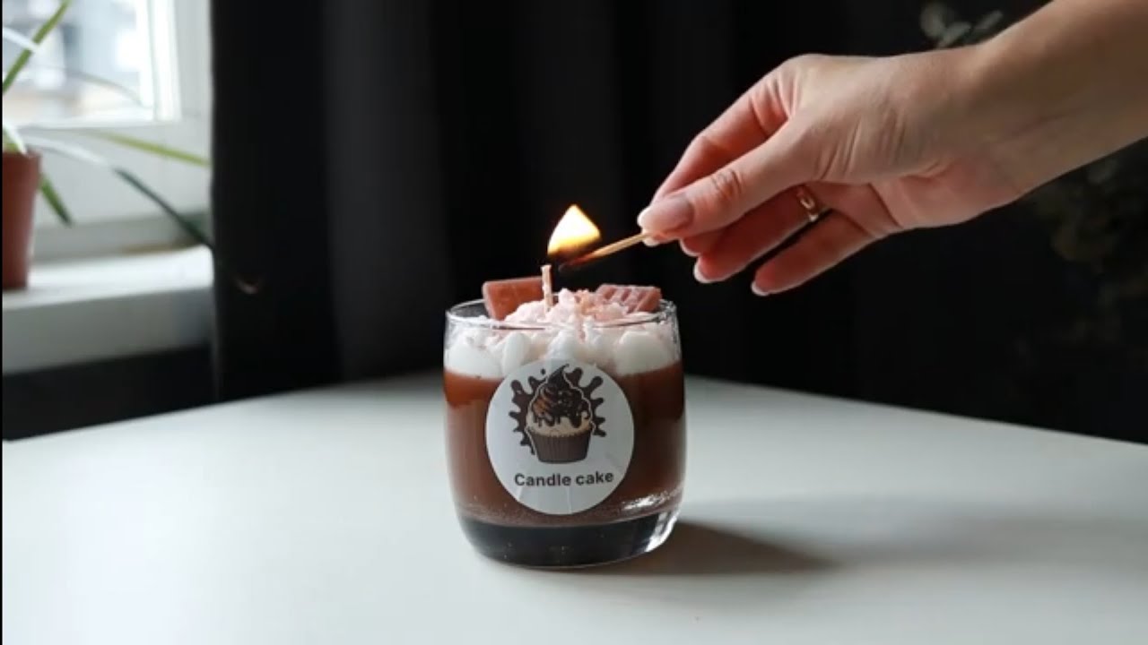 The beauty of a household candle. Dessert candle tutorial for beginners at home #candle # ...