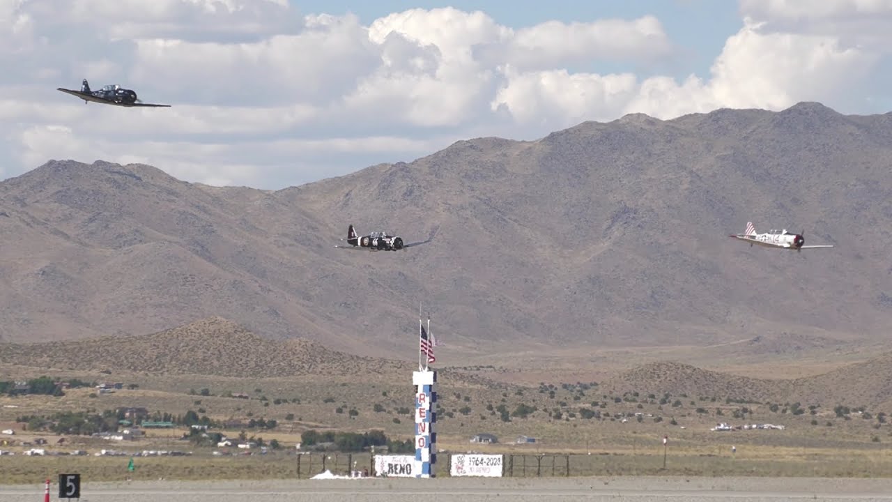 Final Reno Air Race 2023. T-6 Gold Race. Nick Macy. Chris Rushing. RIP ...