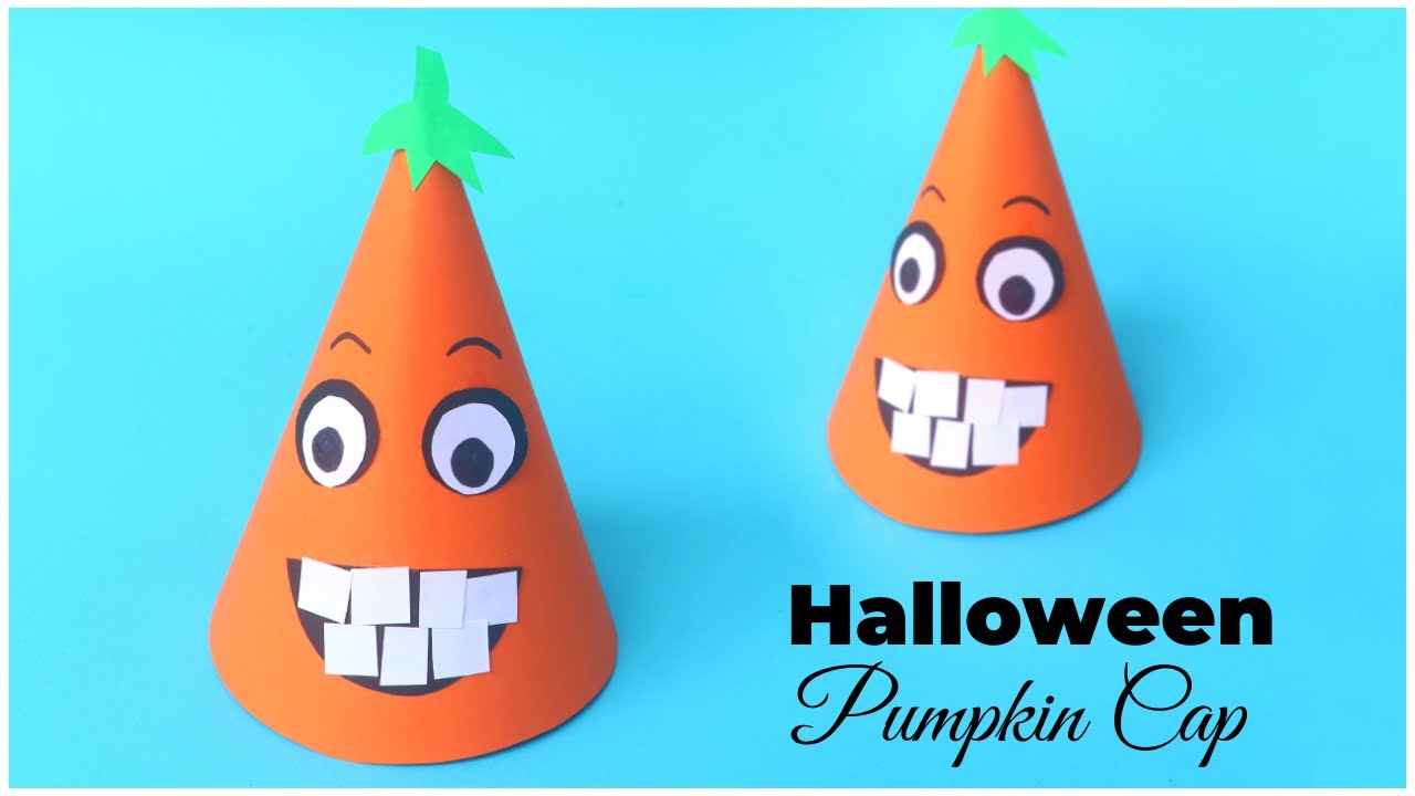 Halloween Pumpkin Cap | DIY Party Cap - YouTube