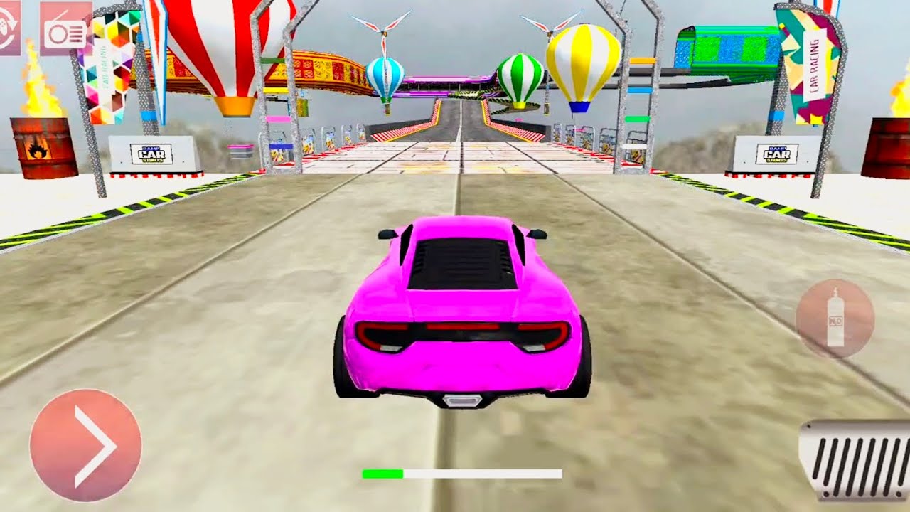 Daredevil Stunts 😲 🔥|| Racing madness on the Ramp || Mega ramps car 3D ...