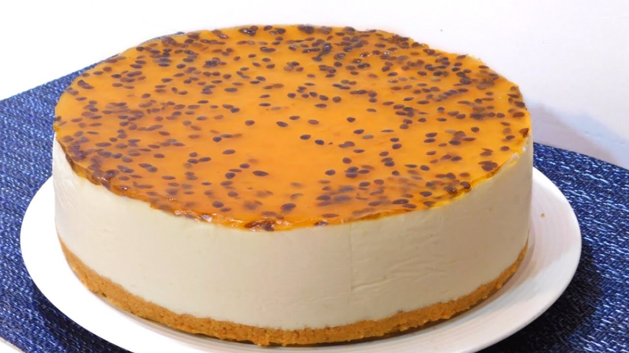 CHEESECAKE DE MARACUYÁ DELICIOSO SIN HORNO RECETA ORIGINAL MUY FACIL ...
