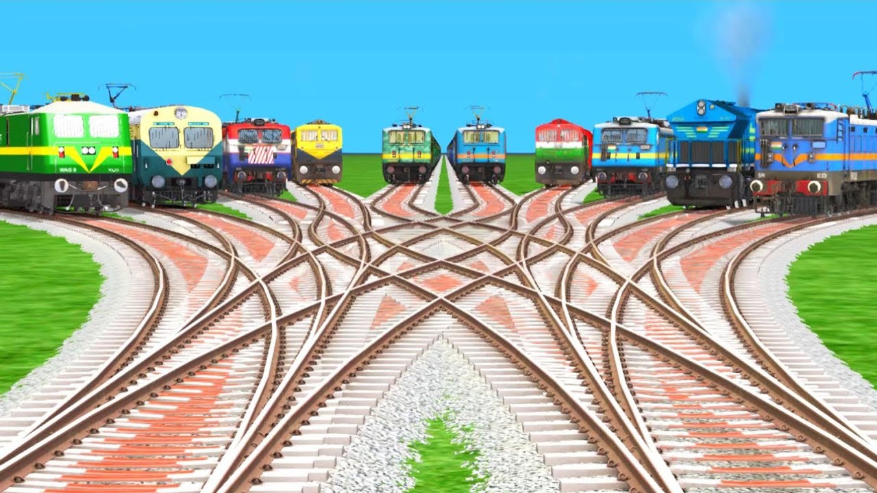 10** TRAINS CROSSING FORM xx Branched / 3D railroad track / indian ...