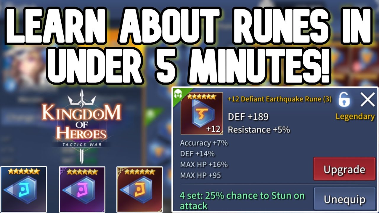 Kingdom of Heroes: Rune Management Guide - YouTube