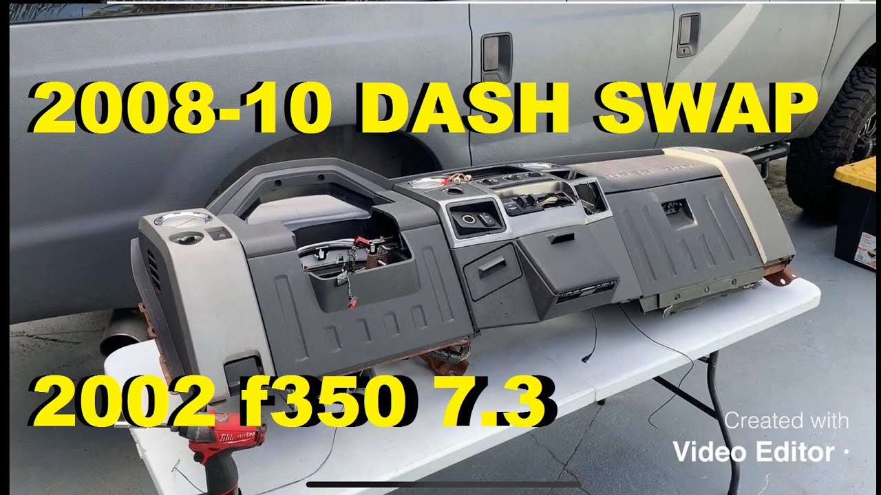 02 7.3L F250 Immokalee Project Part 2 08-10 Dash Swap - YouTube