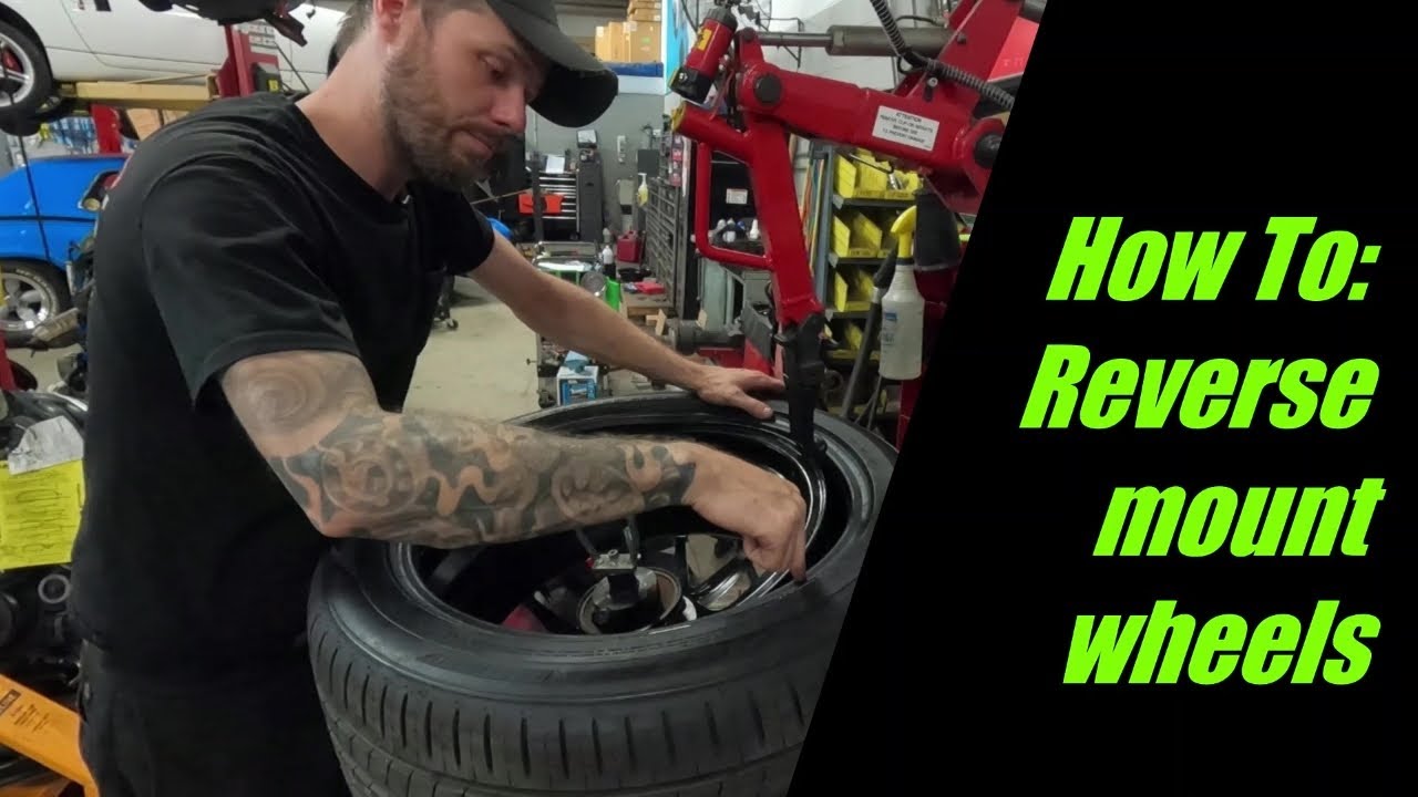 How To reverse mount a tire on a reverse drop center wheel - YouTube