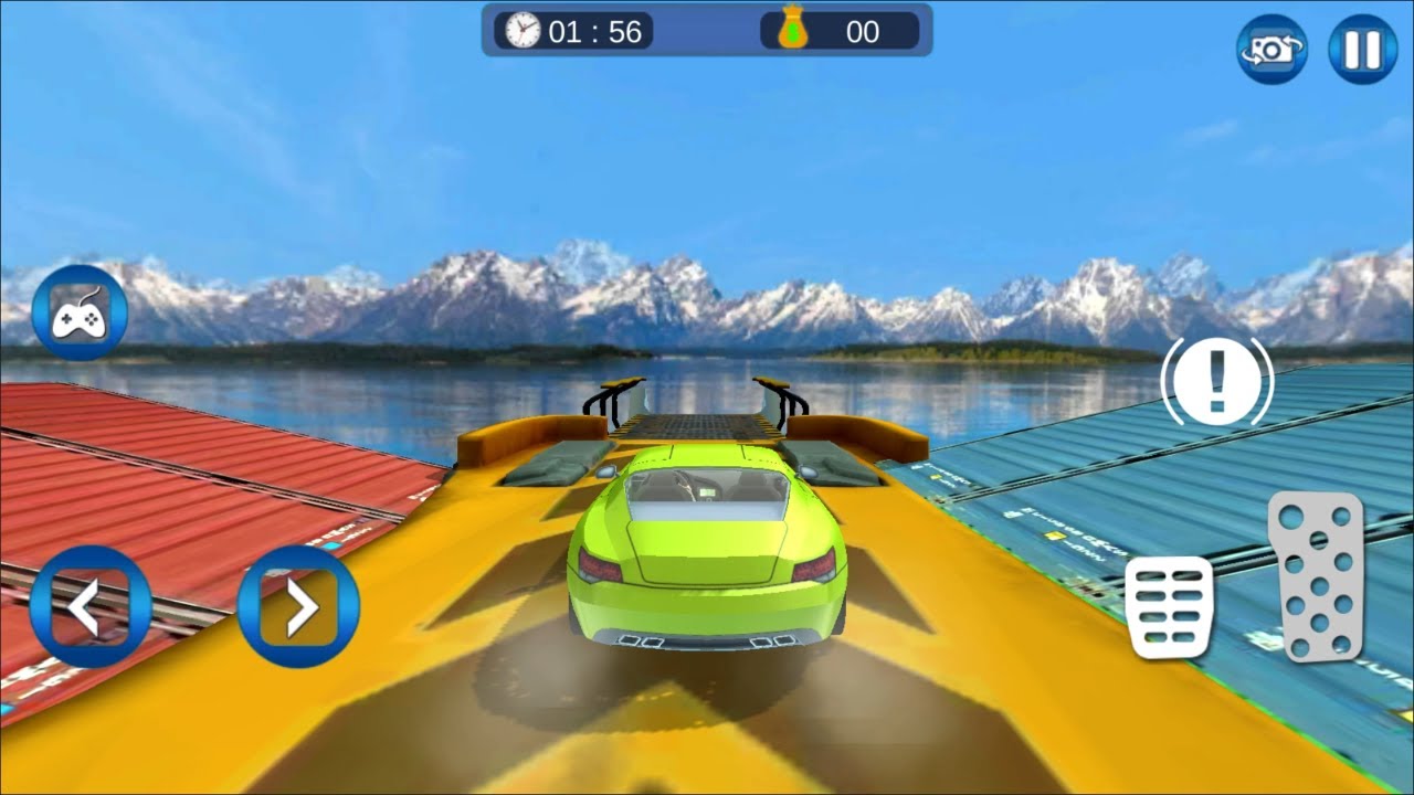 Mega Car Sky Ramp Gameplay Android - YouTube