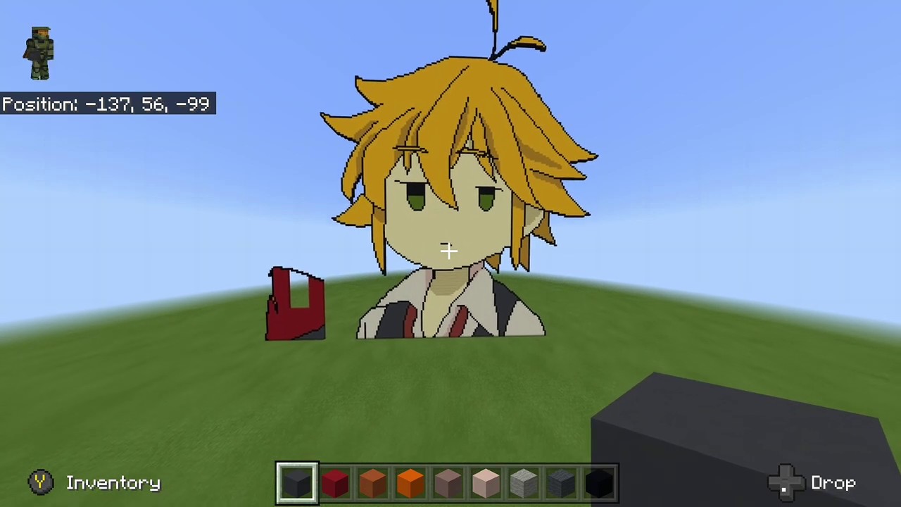 Minecraft Meliodas Pixel Art - YouTube