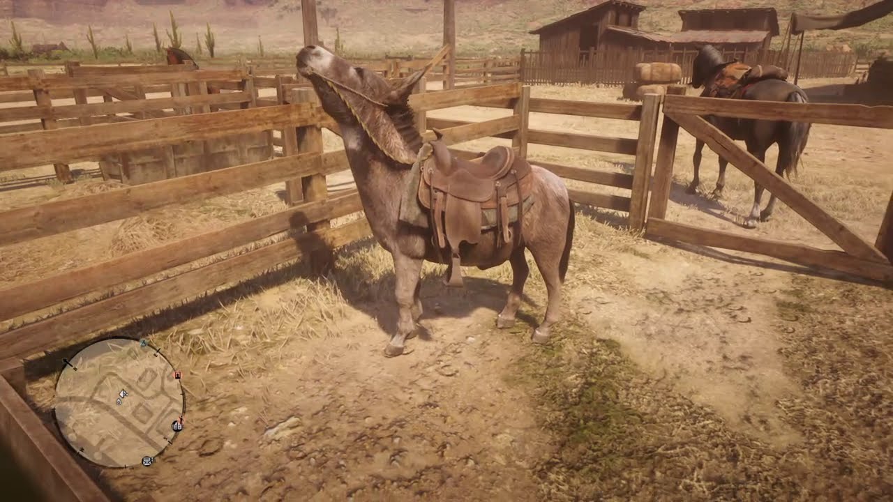 Red Dead Redemption 2: Donkey with a saddle - YouTube