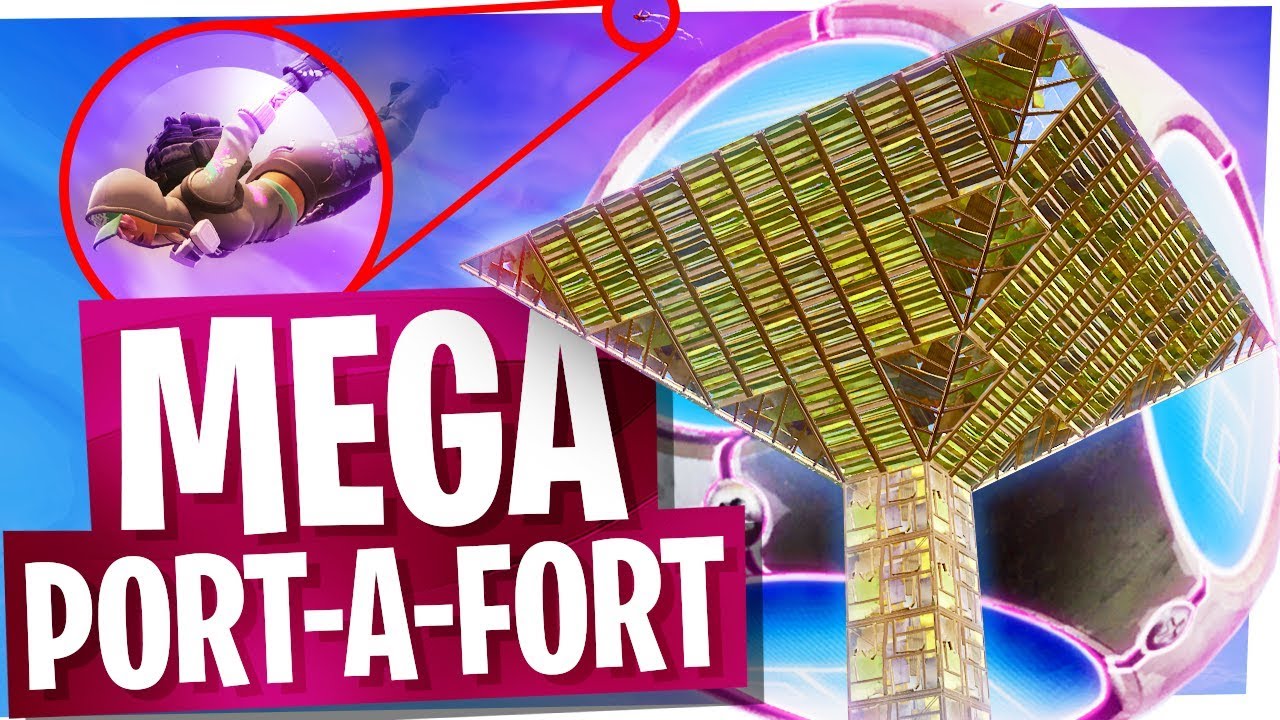 MEGA PORT-A-FORT in Fortnite! - Fortnite Solid Gold Solo - YouTube