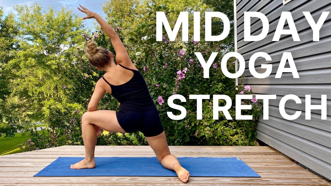 Mid Day Yoga Break - 10 Minute Lunch Break Stretch - YouTube