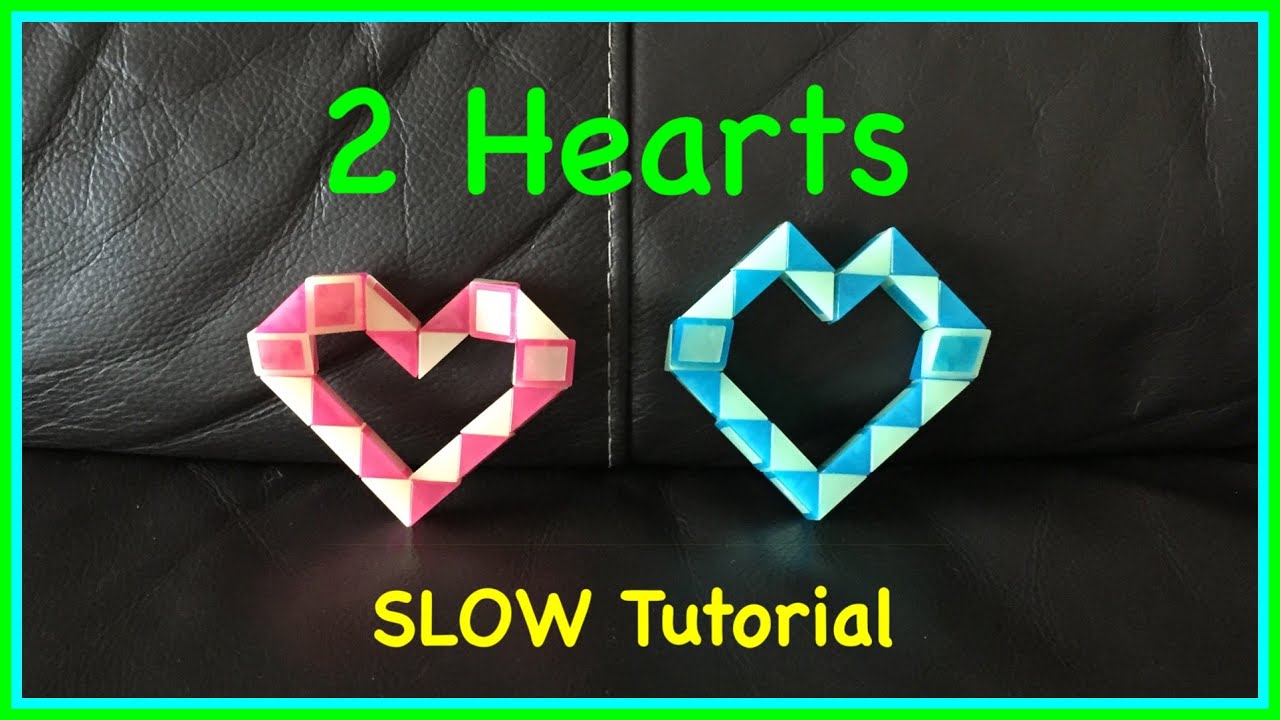 Rubik's Twist or Smiggle Snake Puzzle Tutorial: How to Make 2 Hearts ...
