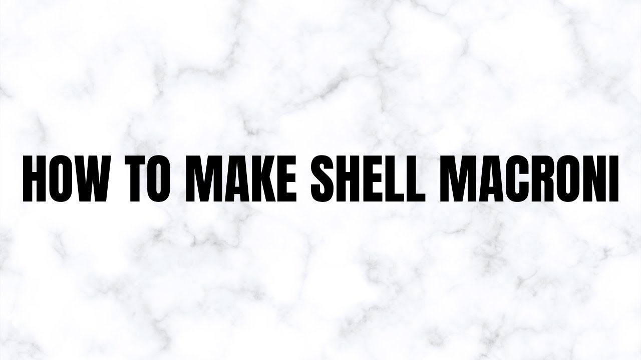 Shell Macroni / Easy Way/ You must watch it - YouTube