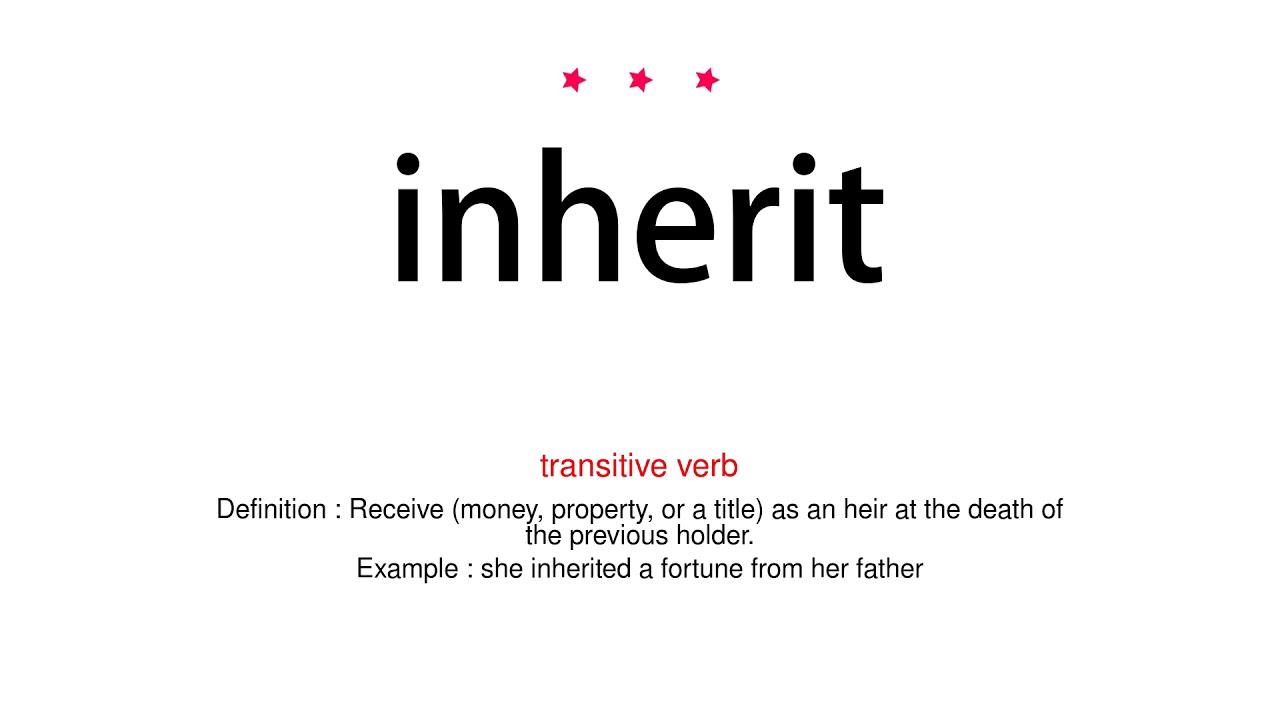 How to pronounce inherit - Vocab Today - YouTube