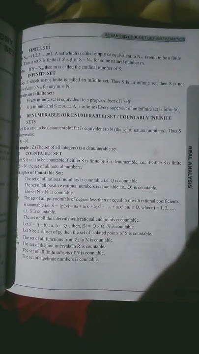 Elementary set theory Real analysis csir net IIT Bombay gate - YouTube