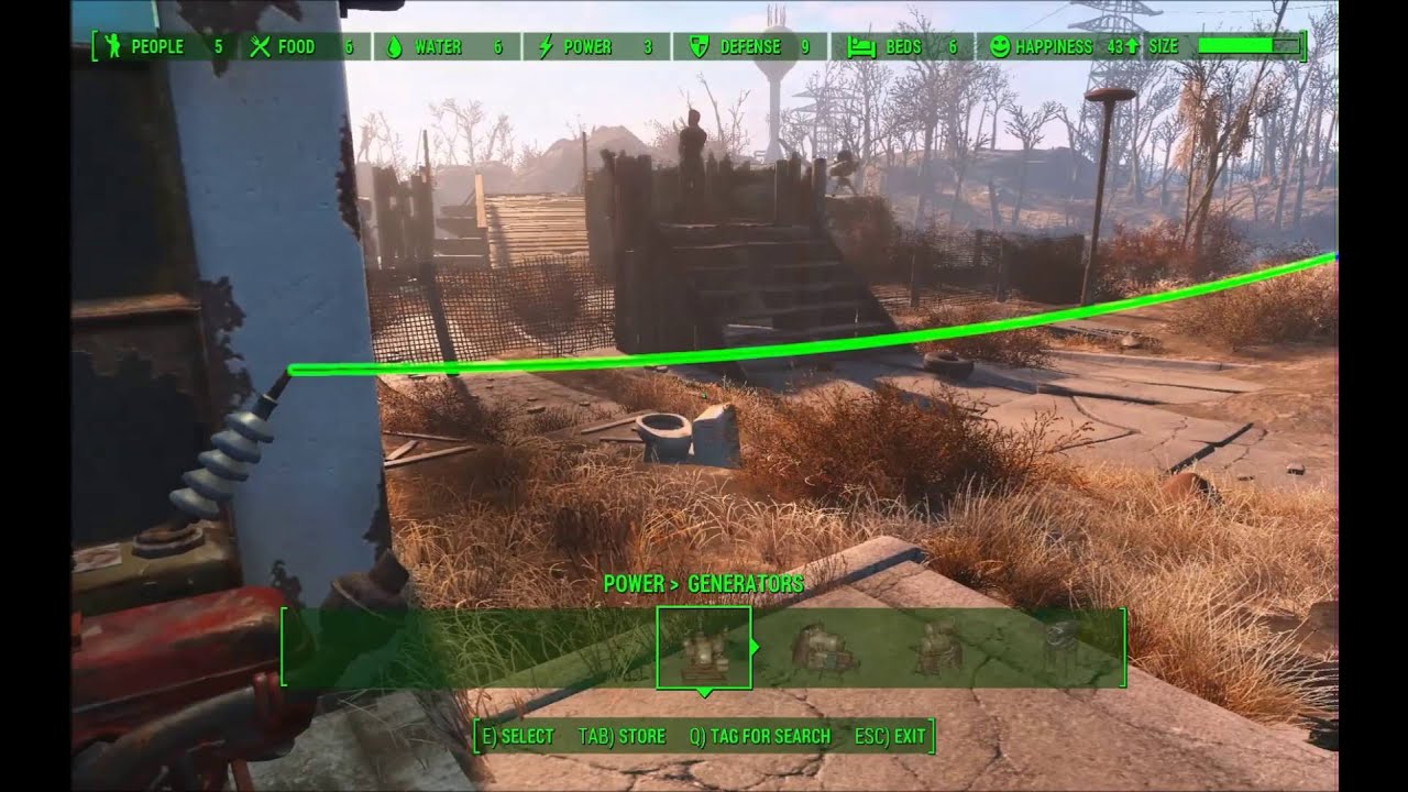 Fallout 4 settlement tutorial 1: Electricity and Defense - YouTube