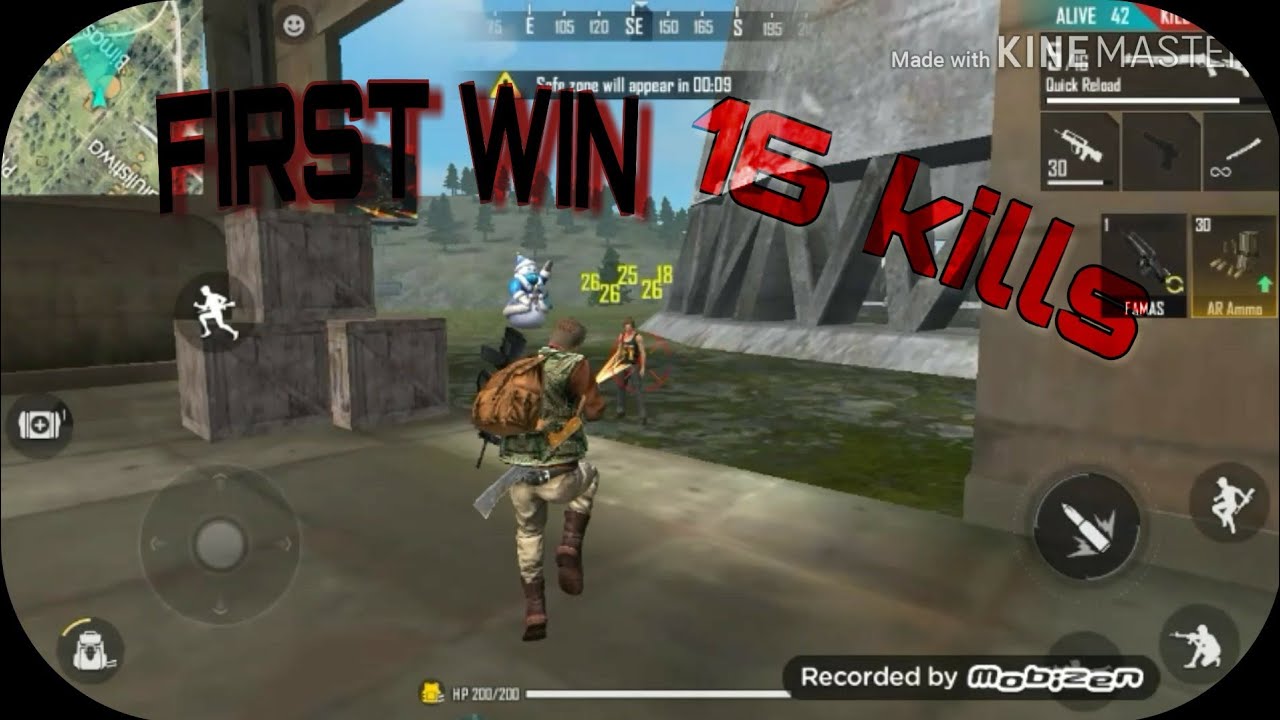 Playing free fire first time - YouTube