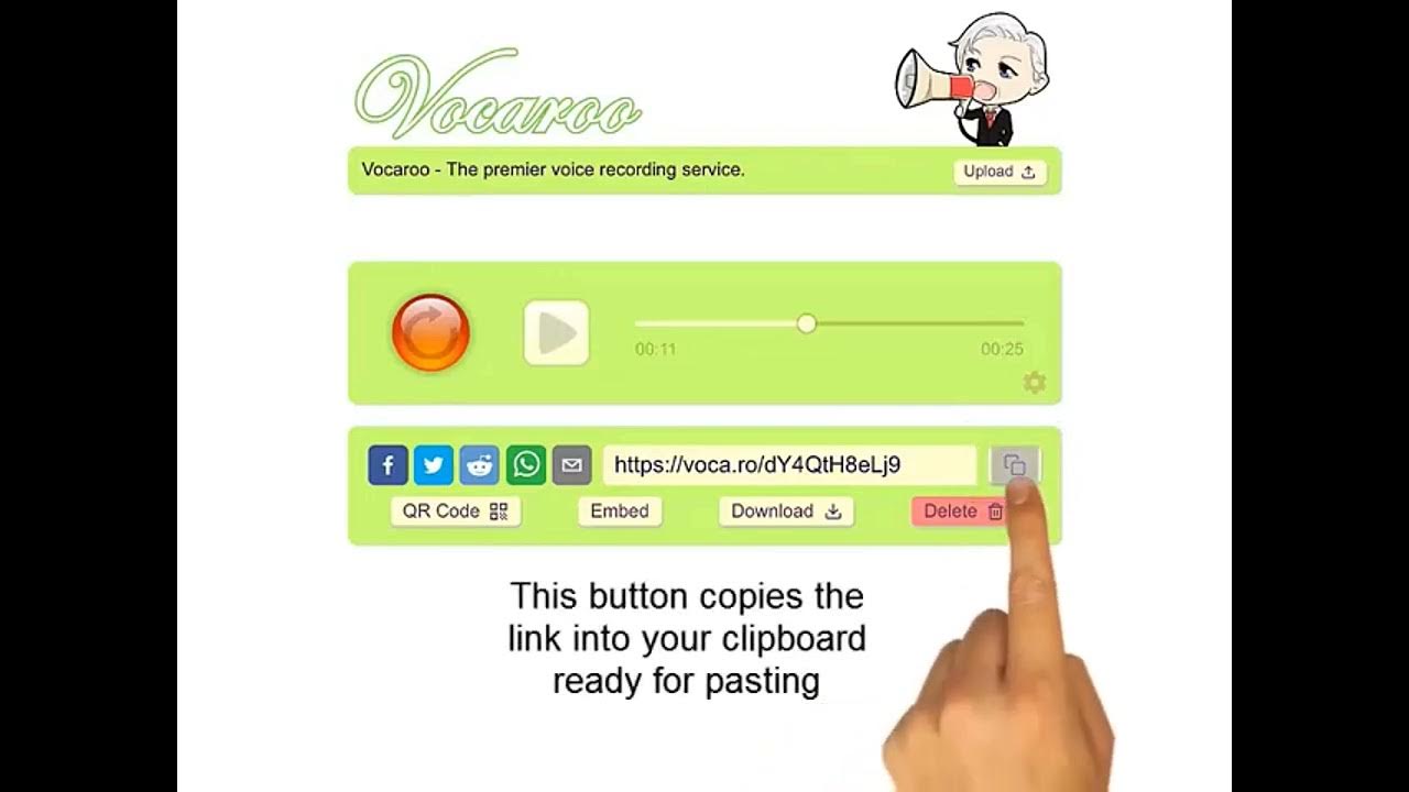 Using Vocaroo to easily make audio recordings - YouTube